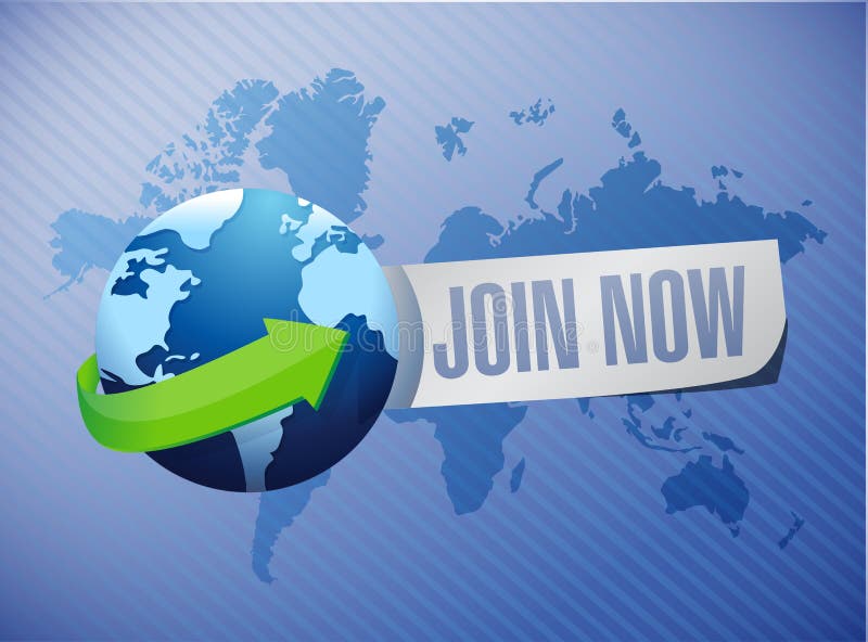 Junte-se Agora Ao Conceito Internacional Do Sinal Do Fundo Ilustração ...
