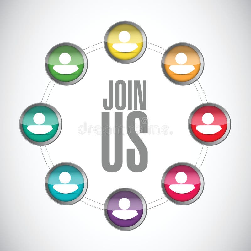 Junte-se Nos Conceito Do Sinal Do Diagrama Da Equipe Ilustração Stock ...