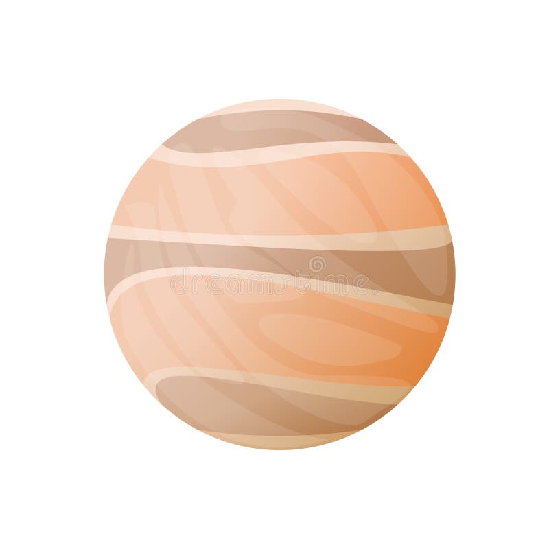 Planet Jupiter Flat Vector - Solar System Icon Stock Vector ...