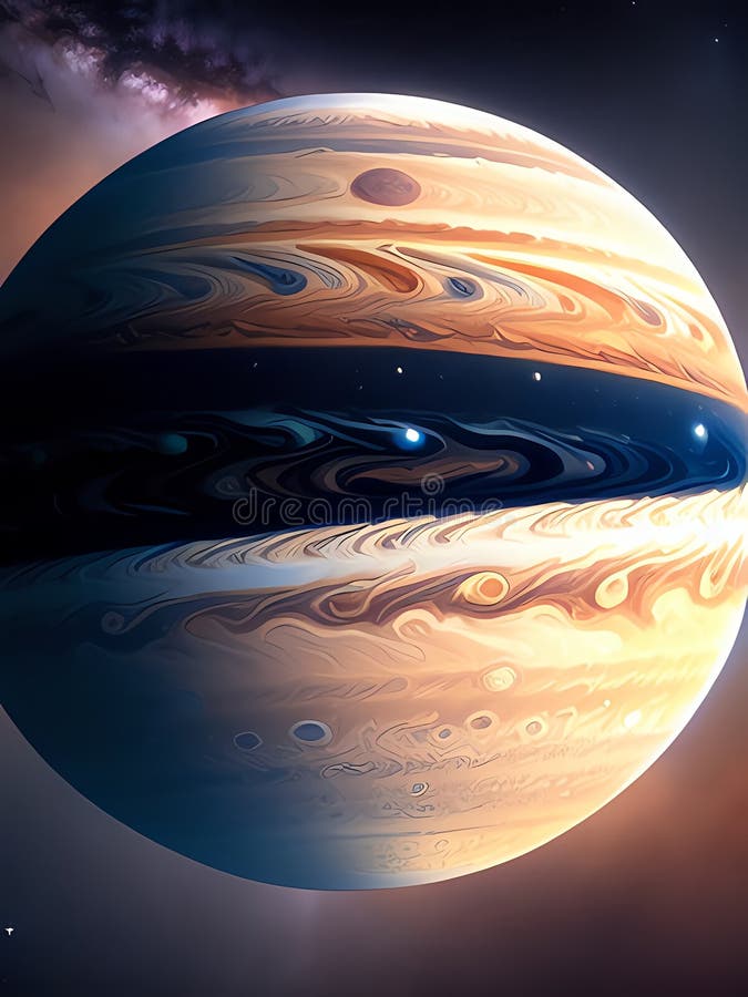 Jupiter is Big and Beautiful. Generative Ai Stock Illustration ...