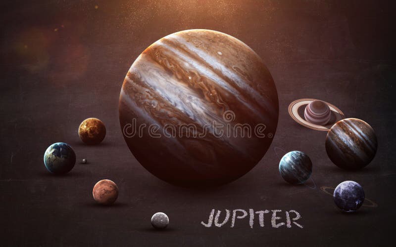 Jupiter - High resolution stock illustration. Illustration of comet ...