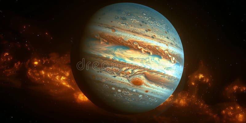Jupiter, the Largest Planet, is Part of the Solar System Stock Photo ...