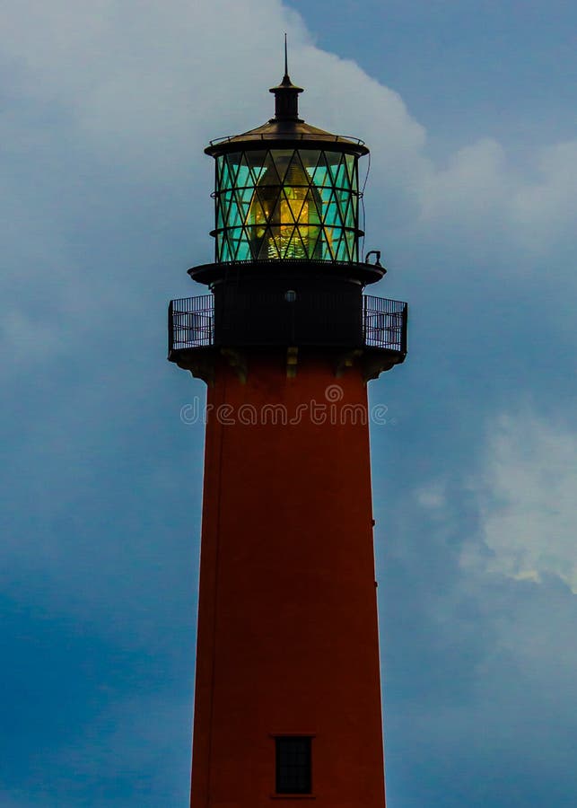 The Jupiter Lighthouse in the Morning Light Stock Image - Image of ...