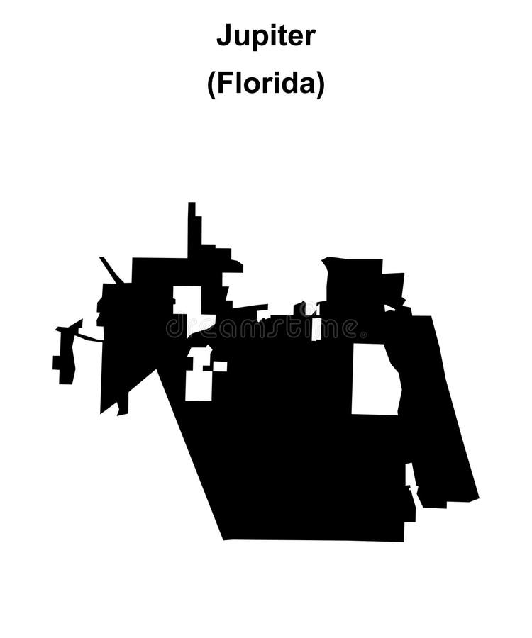 Jupiter outline map stock vector. Illustration of tourism - 357251864