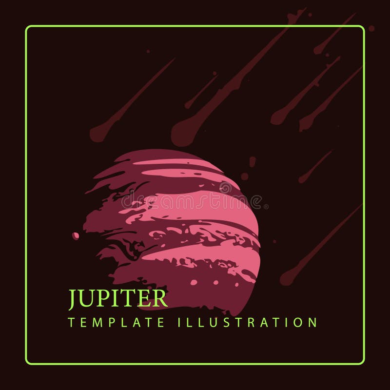 Jupiter Planet on the Background of Space. Modern Technology Galaxy ...