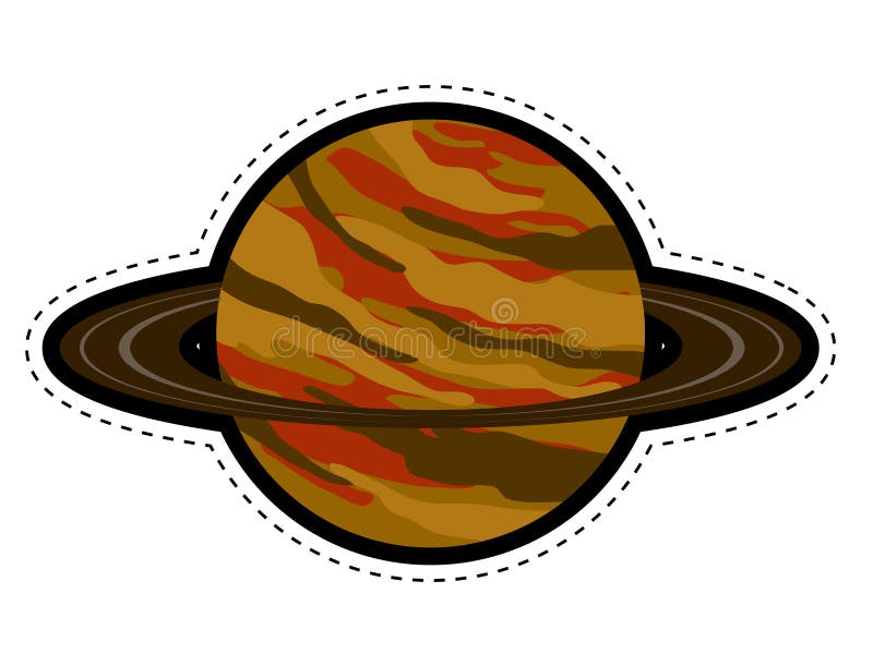 Jupiter Planet Dotted Sticker Stock Vector - Illustration of symbol ...