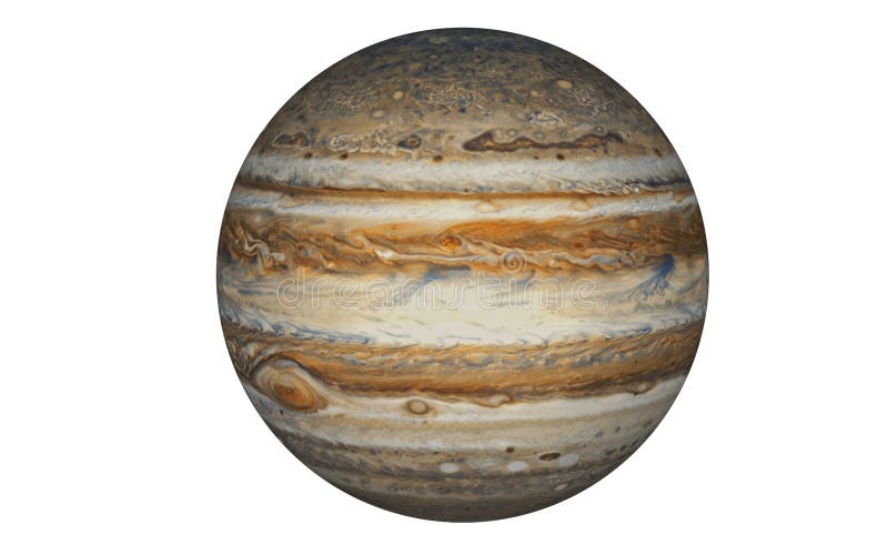 Jupiter Planet Isolated In White Stock Illustration - Illustration of ...
