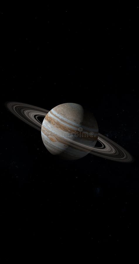 Jupiter Planet and Her Rings in the Outer Space. 3d Render Stock ...