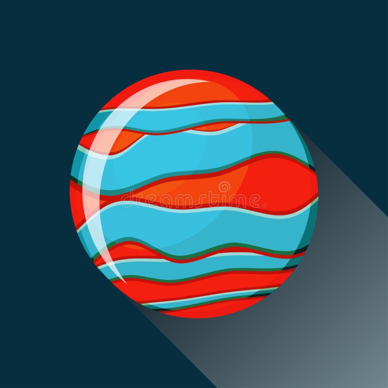 Jupiter planet icon stock vector. Illustration of globe - 79760713