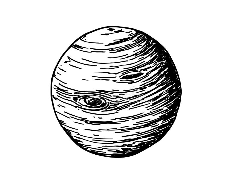 Jupiter Planet Icon. Sketch Illustration of Jupiter Planet Vector Icon ...