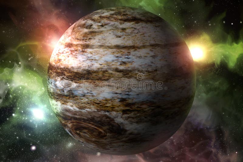Planet Jupiter Galaxy stock illustration. Illustration of fiction ...