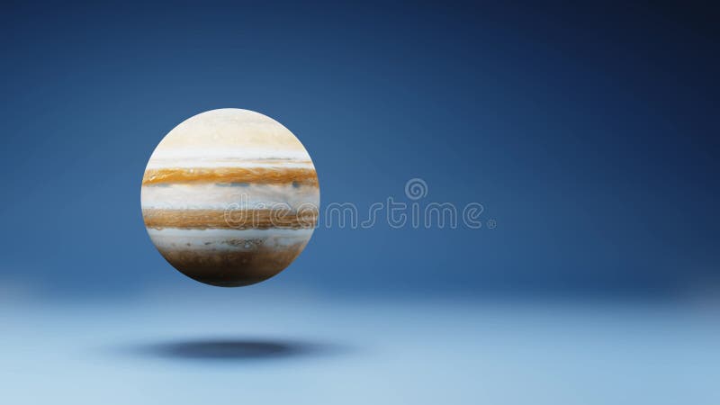 Jupiter Planet Spinning on Studio Blue Background Stock Footage - Video ...