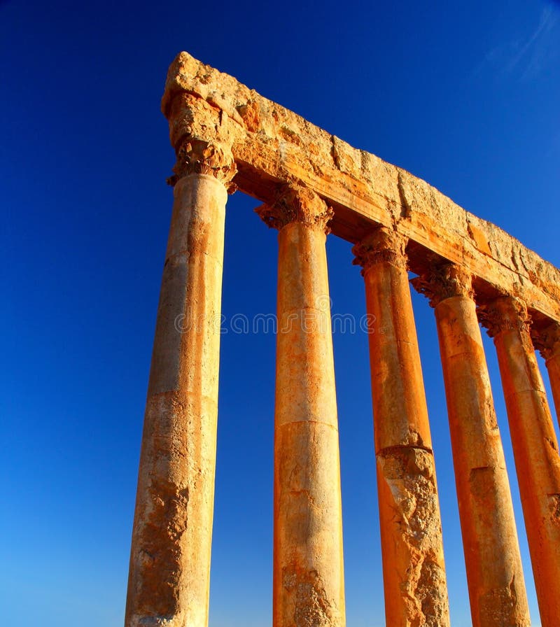 Columns, Temple of Jupiter stock photo. Image of corinthian - 1732060