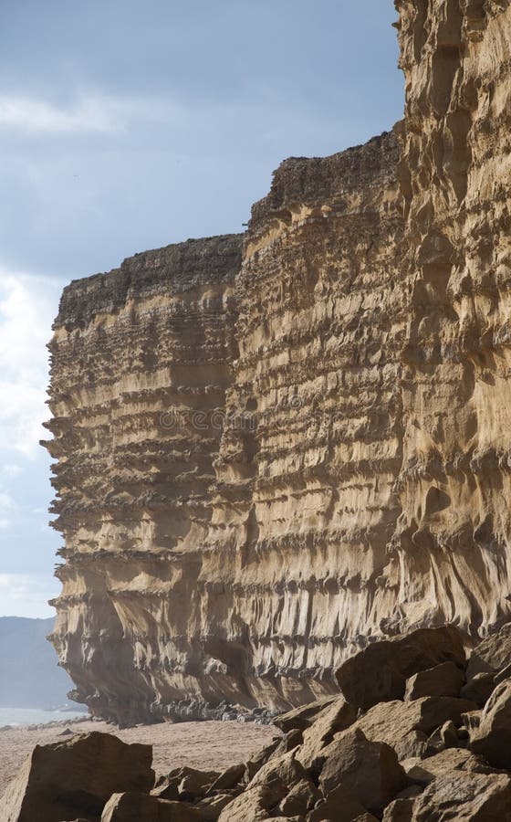Jurassic Cliffs at Burton Bradstock Stock Image - Image of eroded ...