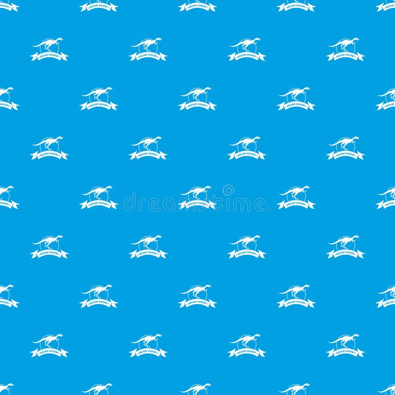 Jurassic Raptor Pattern Vector Seamless Blue Stock Vector ...