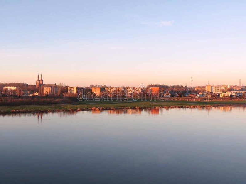 Jurbarkas city, Lithuania stock photo. Image of blue - 36008848