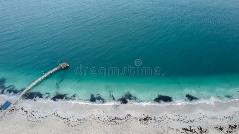 Jurien Bay Coastline with New Jetty Stock Image - Image of sand, ocean ...