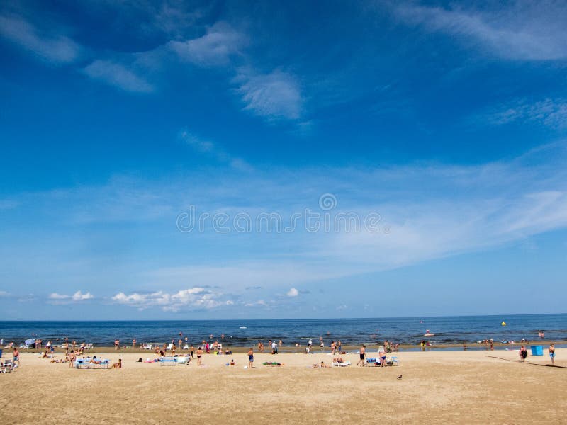 Jurmala Beach editorial stock photo. Image of latvian - 110423613