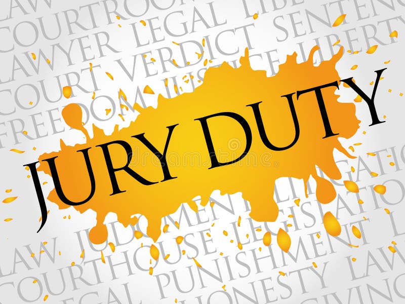 Jury Duty word cloud stock illustration. Illustration of civic - 207256684