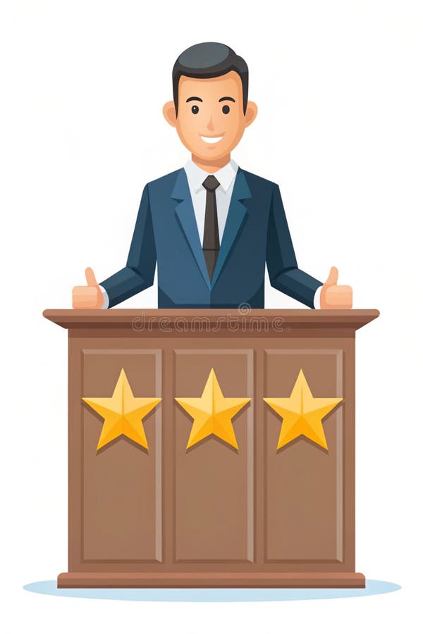 Jury Member Giving a Rating of Five Stock Illustration - Illustration ...