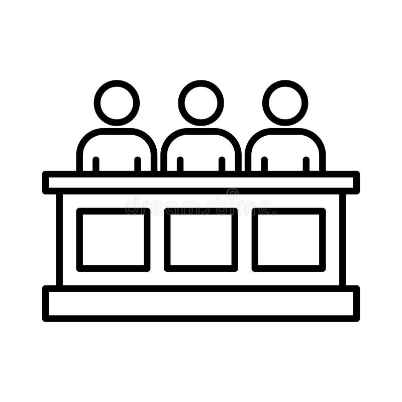 Jury Trial Icon - Law and Justice Stock Vector - Illustration of crime ...