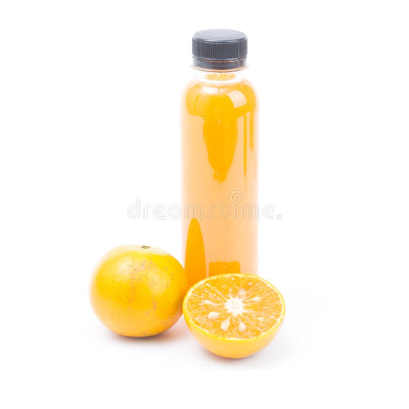 Jus D'orange Dans La Bouteille En Plastique Image stock - Image du ...