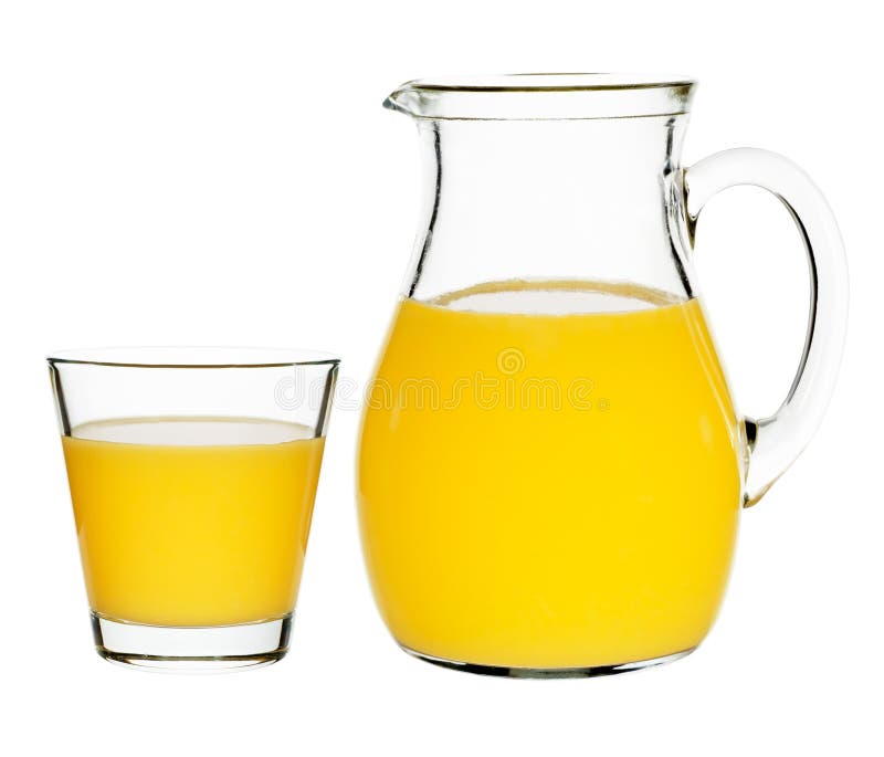 Jus D'orange Dans Un Verre Et Une Carafe Photo stock - Image du fruits ...