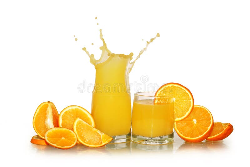 Jus d'orange frais photo stock. Image du éclaboussement - 18097408