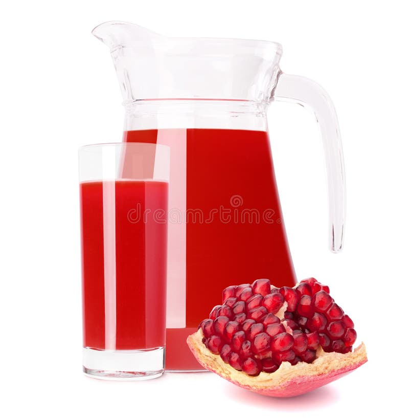 Jus De Fruit De Grenade Dans Le Broc En Verre Image stock - Image du ...