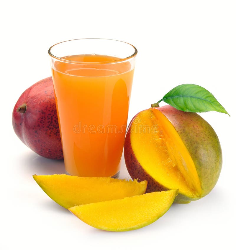 Jus et fruit de mangue photo stock. Image du liquide - 35276068
