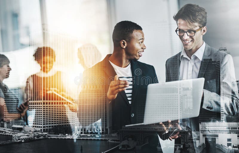 Just Another Busy Average Day in the Office. a Group of Young Cheerful ...