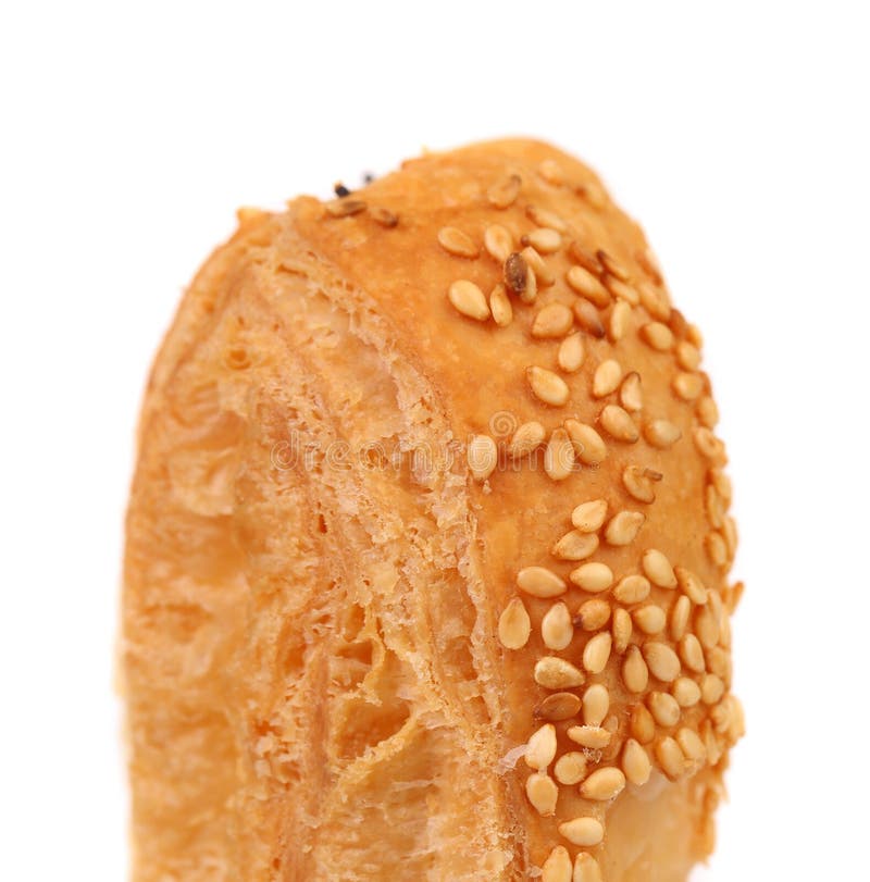 Just Baked Crunchy Puff Pastry with Sesame. Stock Photo - Image of ...