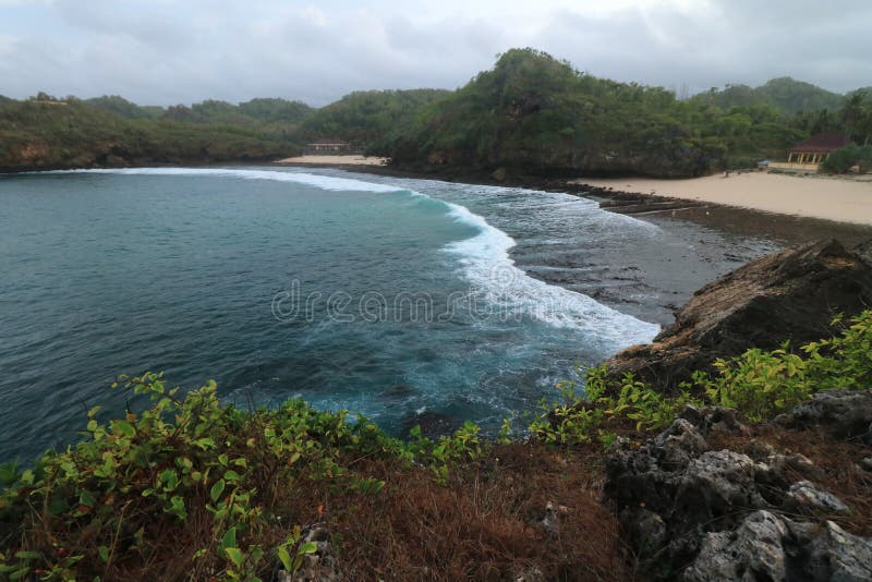 Just the Beach on the Java Island Stock Image - Image of lake, ocean ...