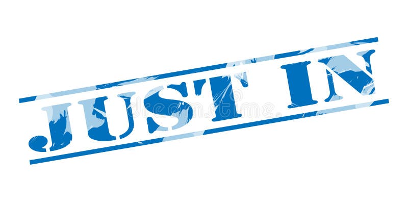 Just in blue stamp stock illustration. Illustration of banner - 98297487