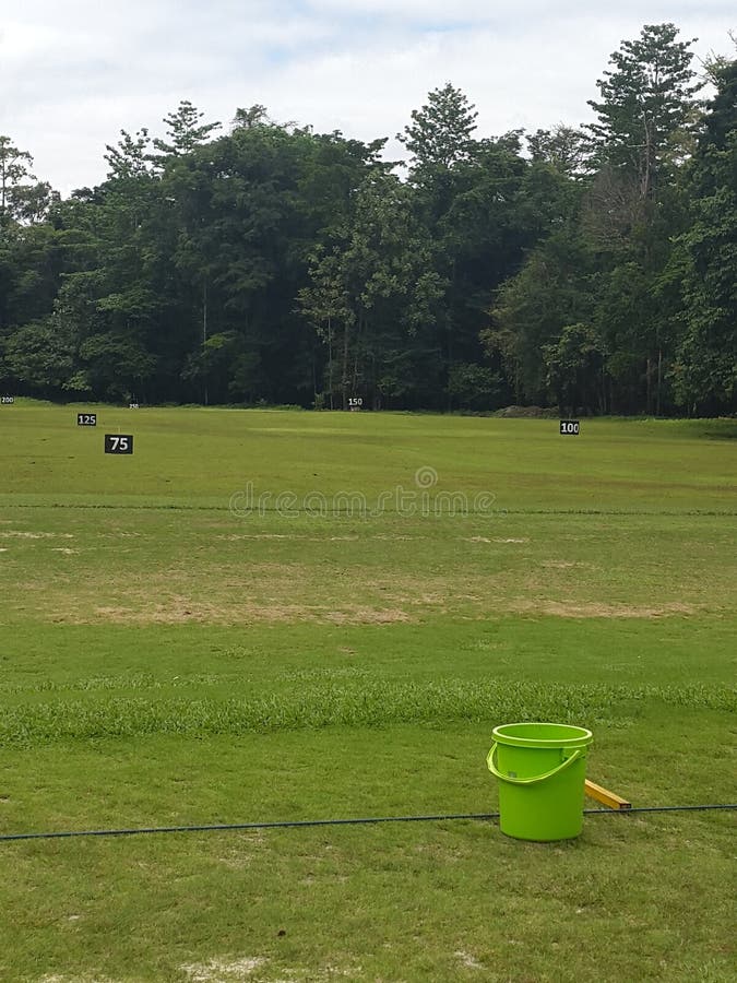 Empty Golfers on the Golf Course Stock Image - Image of golf, distance ...