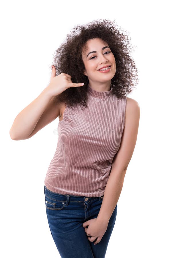 Just call me, ok? stock photo. Image of happy, adult - 89219714