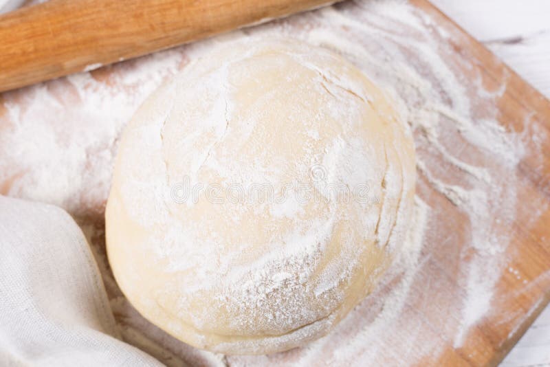 Just cooked dough stock image. Image of towel, baked - 86305943