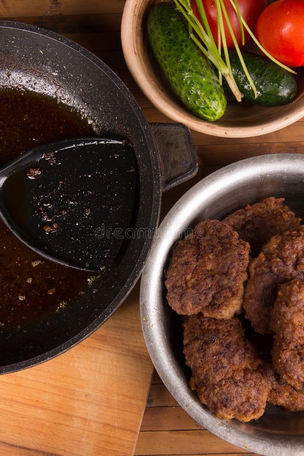 Just cooked meatballs stock photo. Image of silicone - 77423854