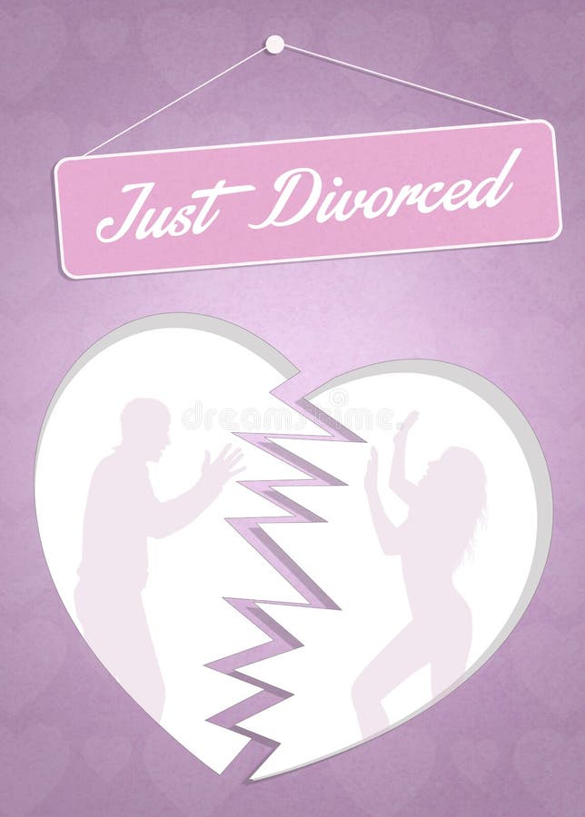 Sign the Divorce Practices Decree Stock Illustration - Illustration of ...