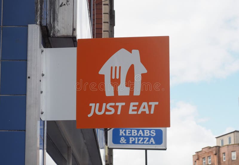 Just Eat sign in Dundee editorial photography. Image of cuisine - 301940682