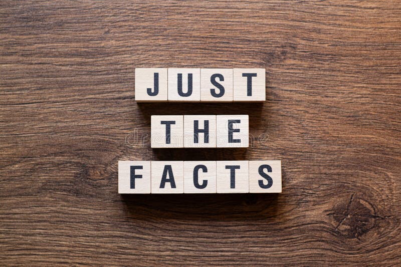 Just the Facts - Word Written on Cubes, Text Stock Image - Image of ...