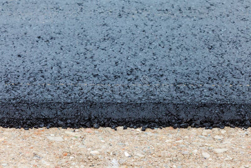 Just Finished Layer of New Tarmac during Road Construction Stock Photo ...