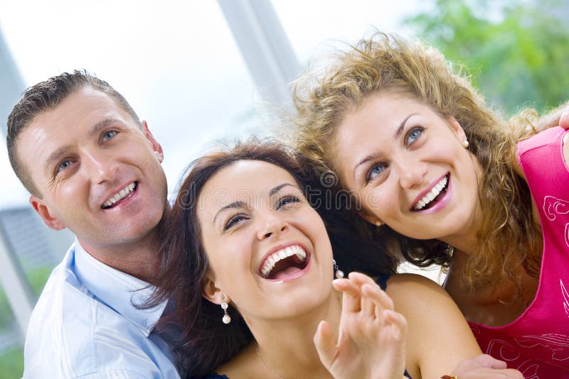 Teamwork amongst friends stock photo. Image of hold, contact - 33773448