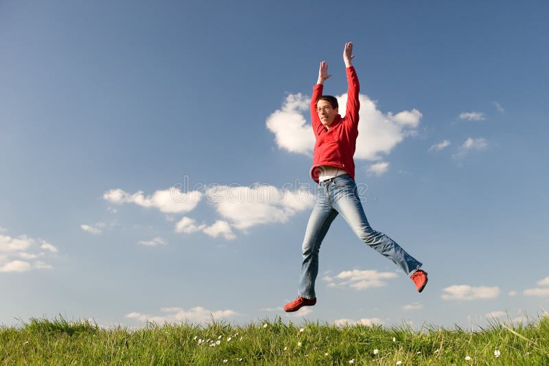 She loves jumping stock photo. Image of hale, jumping - 2793686