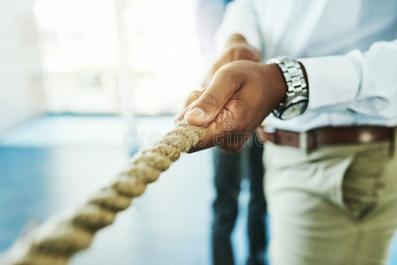 Just Keep Pulling Once Success is within Your Grasp. an Unrecognisable ...