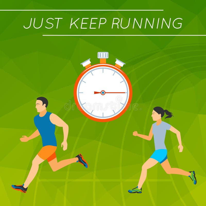 Just Keep Running stock vector. Illustration of body - 76798699