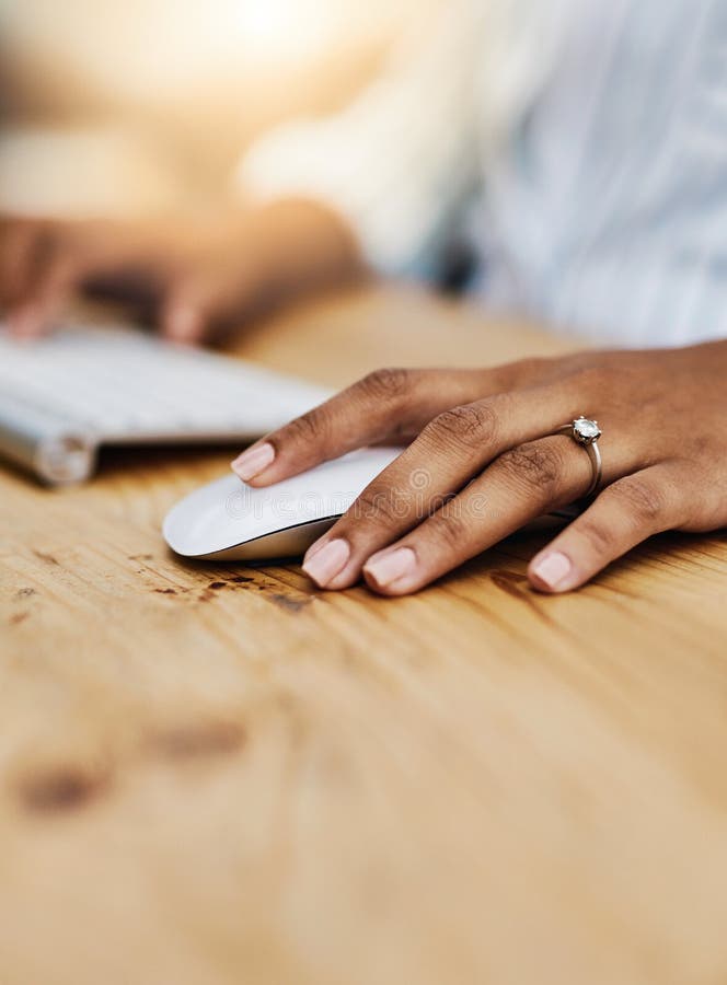 Just Keep on Scrolling. a Businesswoman Using Technology at Work. Stock ...