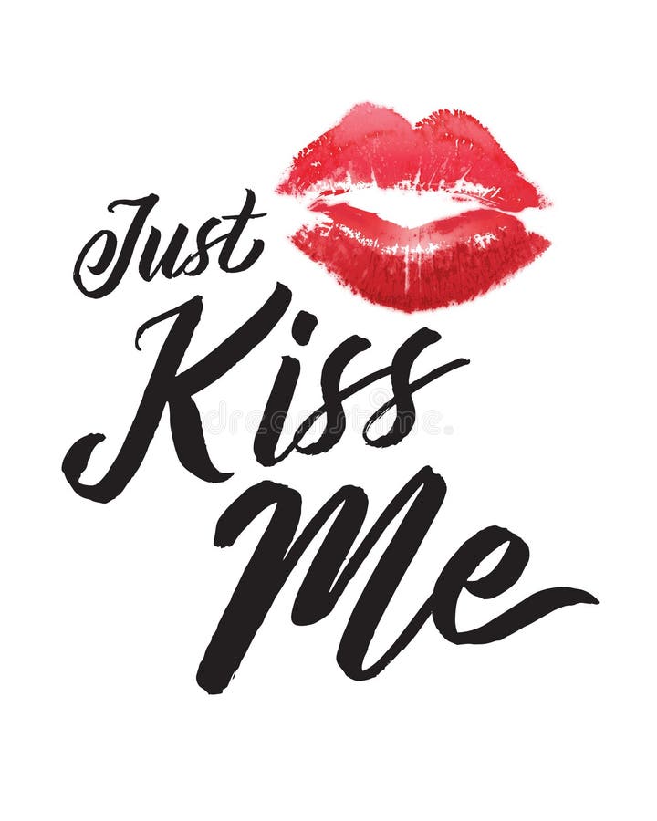 Just Kiss Me stock illustration. Illustration of modern - 82828343