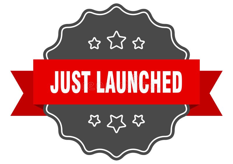 Just launched label stock vector. Illustration of vintage - 194923450