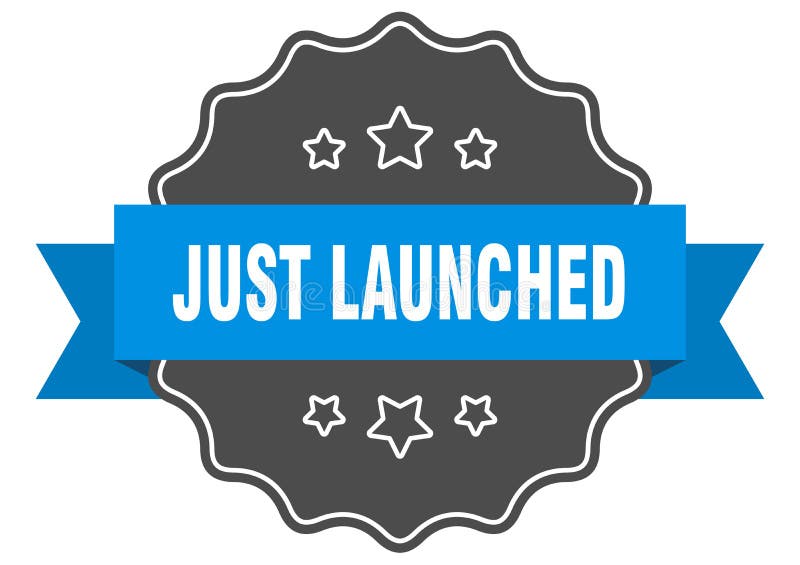 Just launched label stock vector. Illustration of ribbon - 194929038